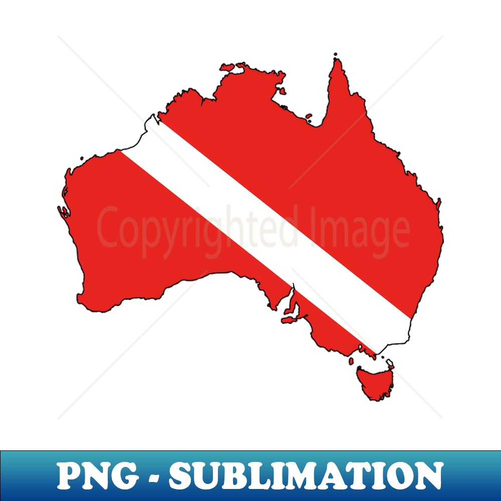 Australia Scuba Diving Flag - Unique Sublimation PNG Downloa | Inspire ...