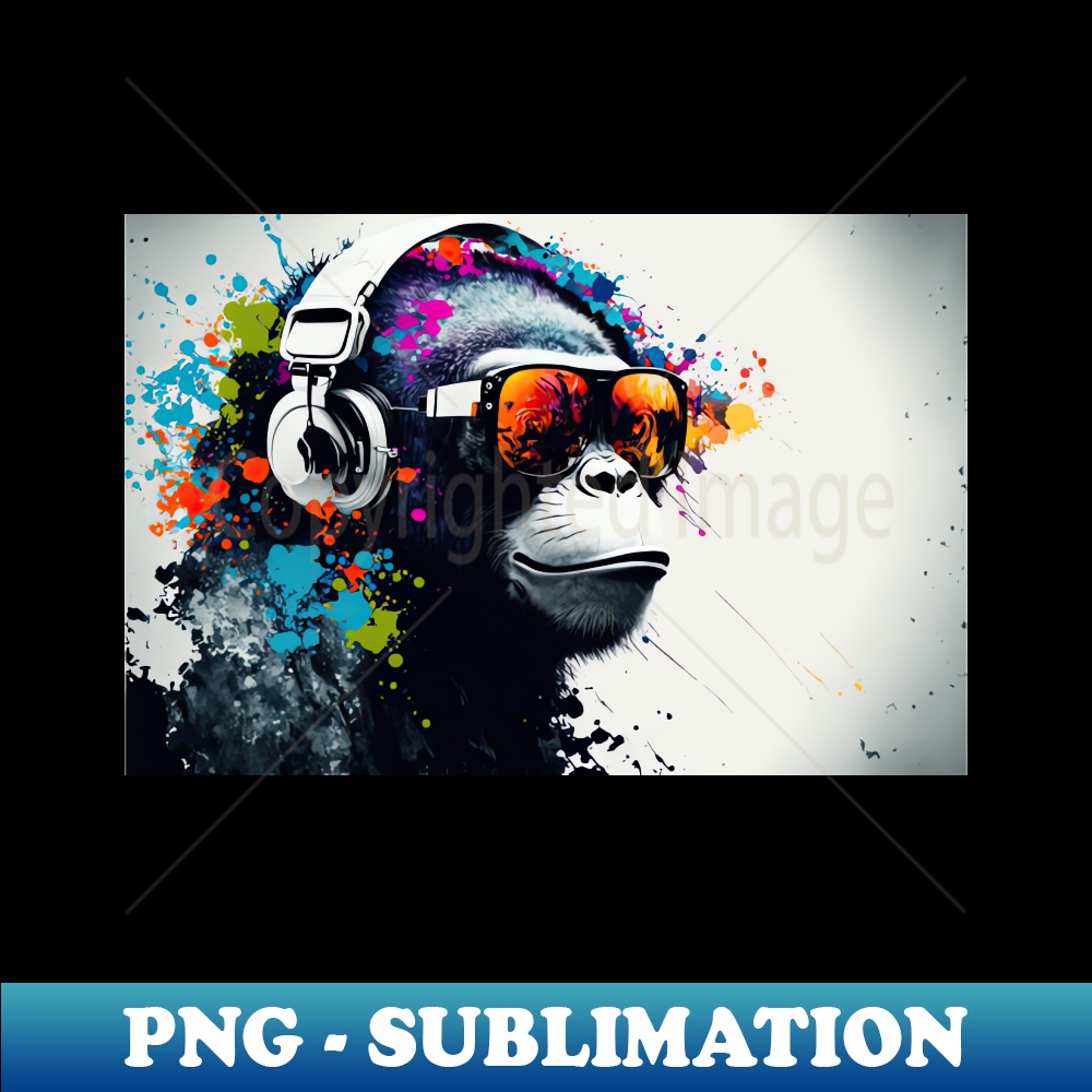 color splash music monkey 2 - Exclusive PNG Sublimation Down | Inspire ...