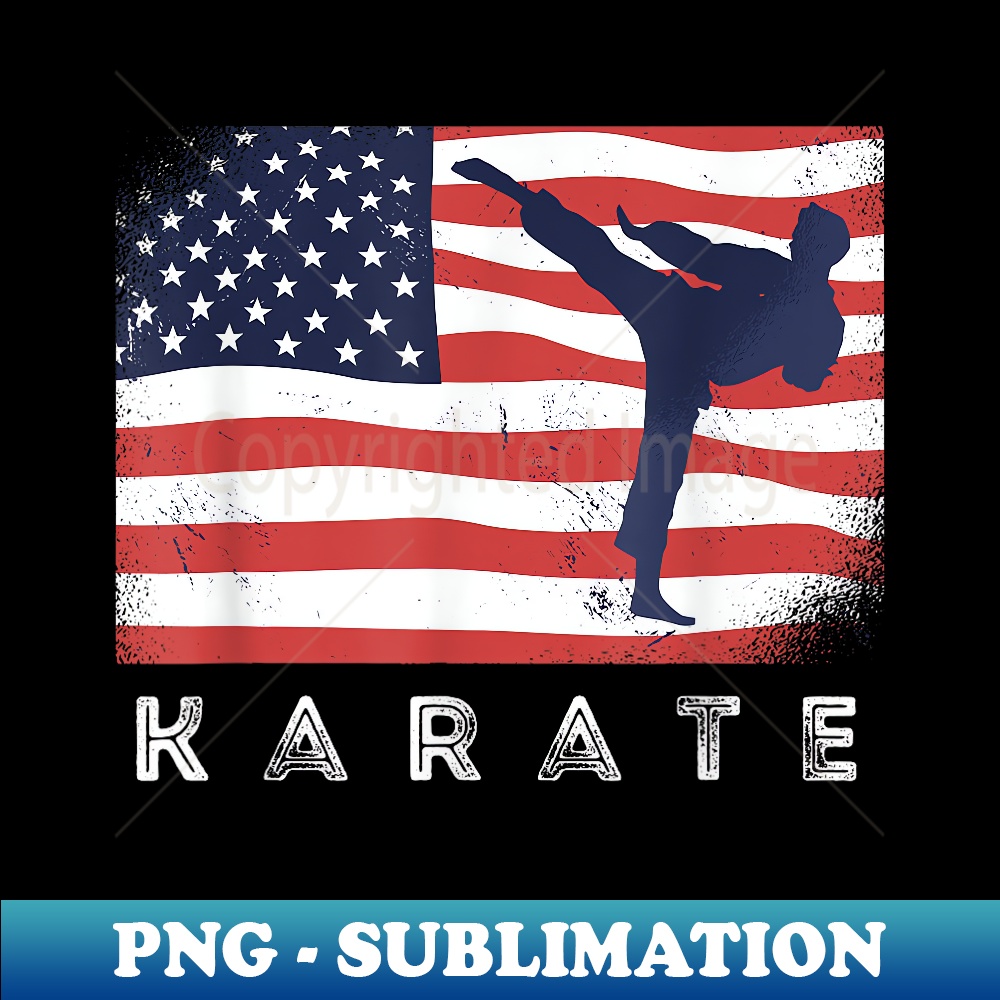 USA Summer Sports Flag Karate Team Gear - Vintage Sublimatio | Inspire ...