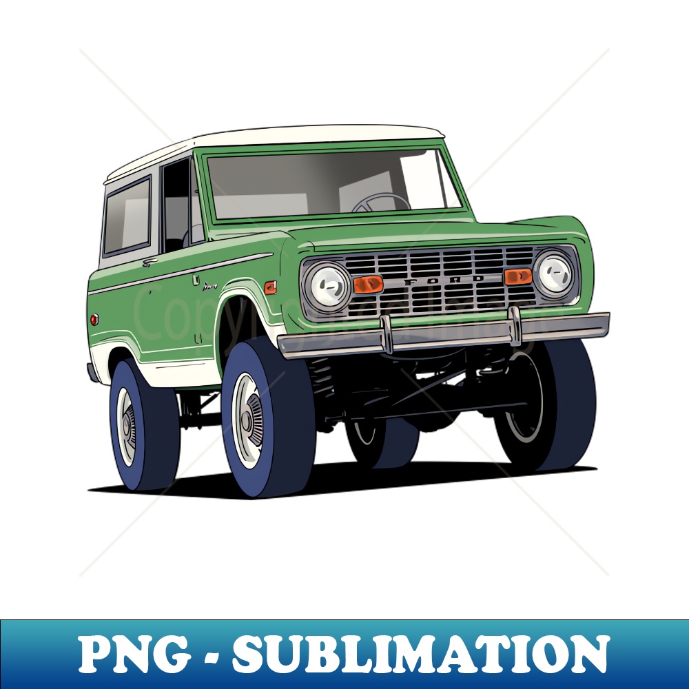 Green Ford Bronco Truck - Elegant Sublimation PNG Download - | Inspire ...