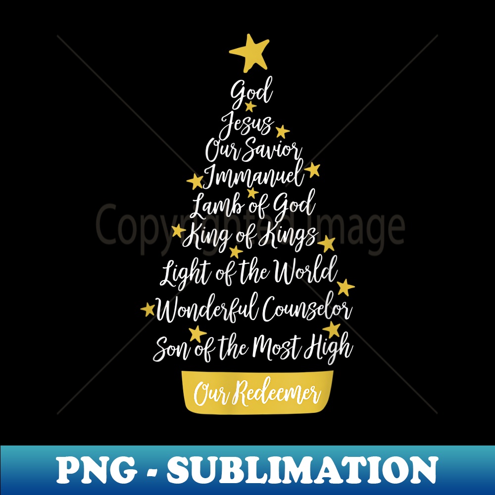 Names of Jesus Christian Faith Christmas Tree Christian Xmas | Inspire ...