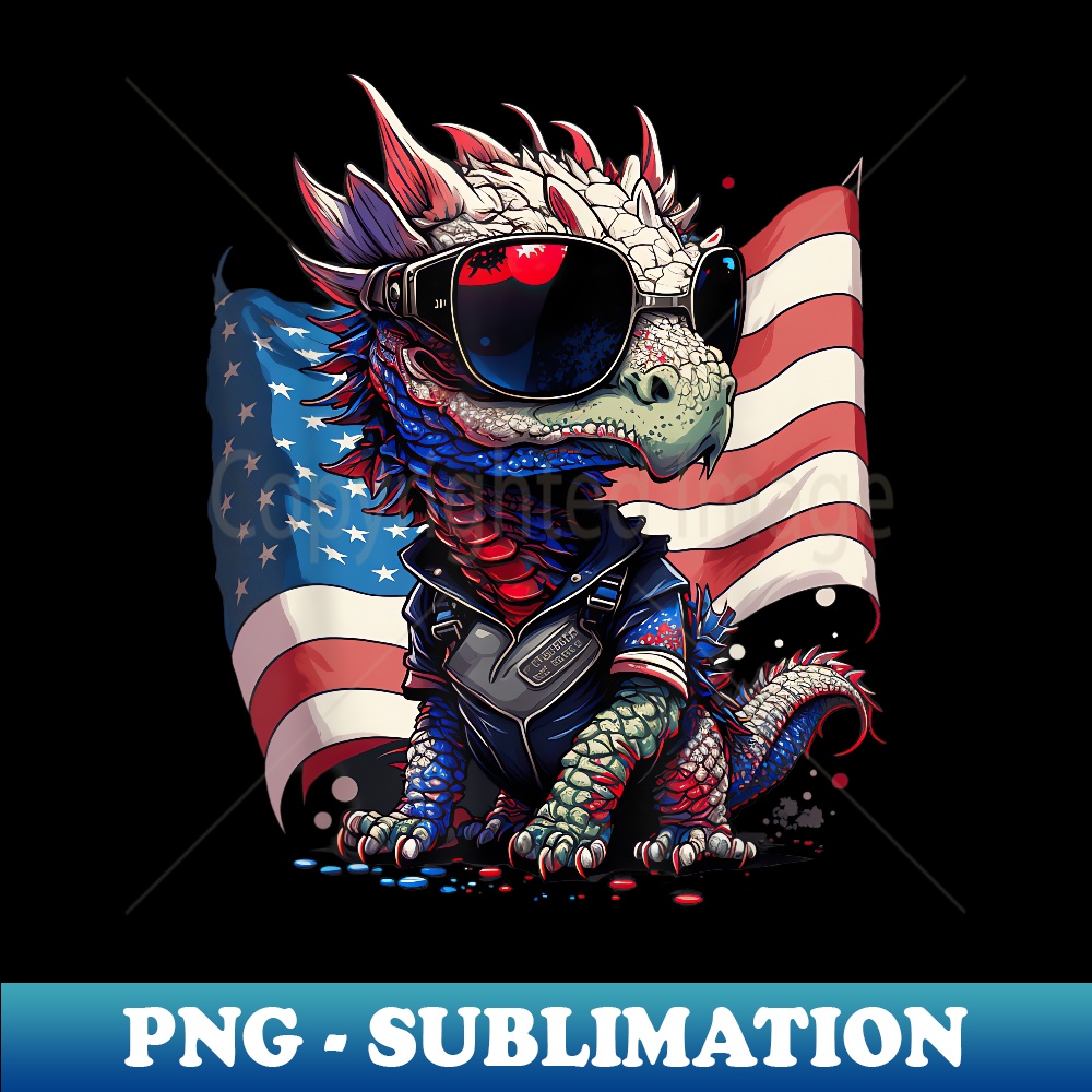 4th of July Patriotic Dragon US Flag - PNG Transparent Digit | Inspire ...
