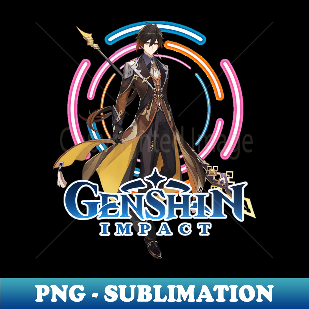 Genshin Impact x Zhongli - Decorative Sublimation PNG File - - Inspire ...