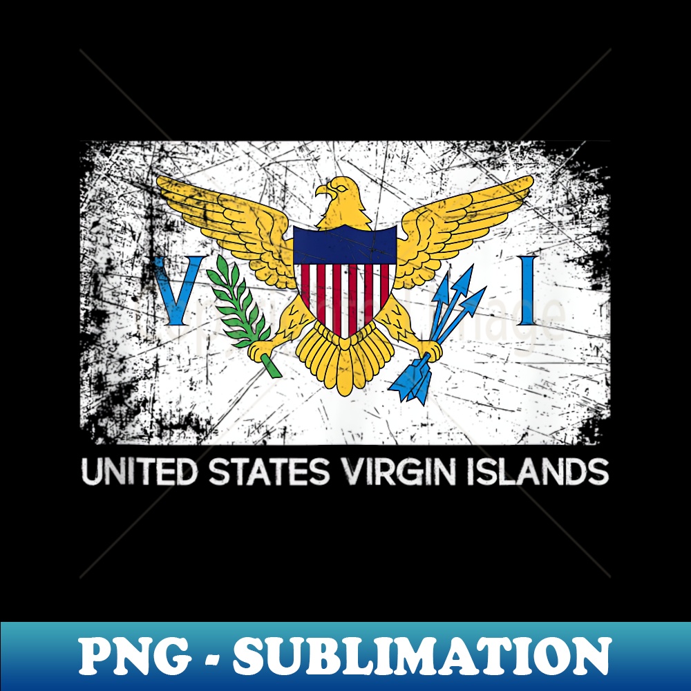 USVI Flag Design Vintage Made In U.S. Virgin Islands - Deco | Inspire ...