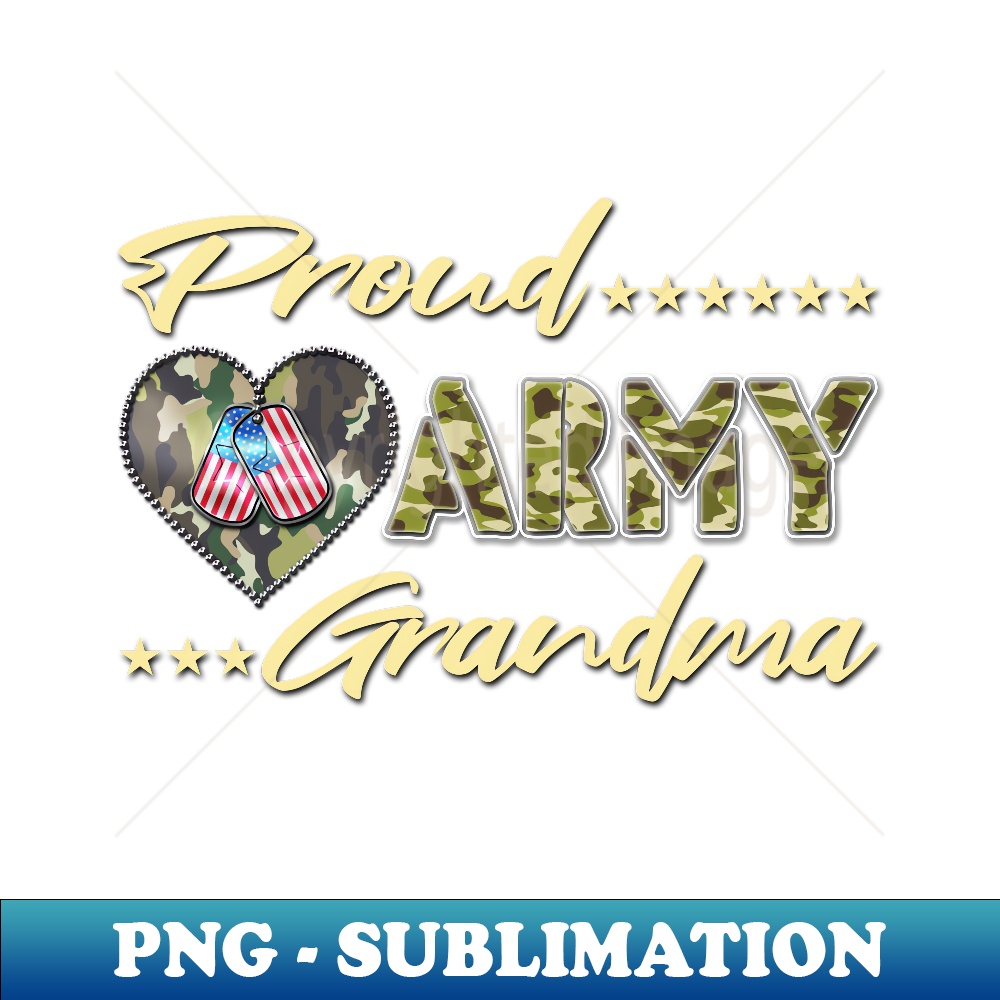 Proud Army Grandma US Flag Dog Tag Military Grandmother - Sp | Inspire ...