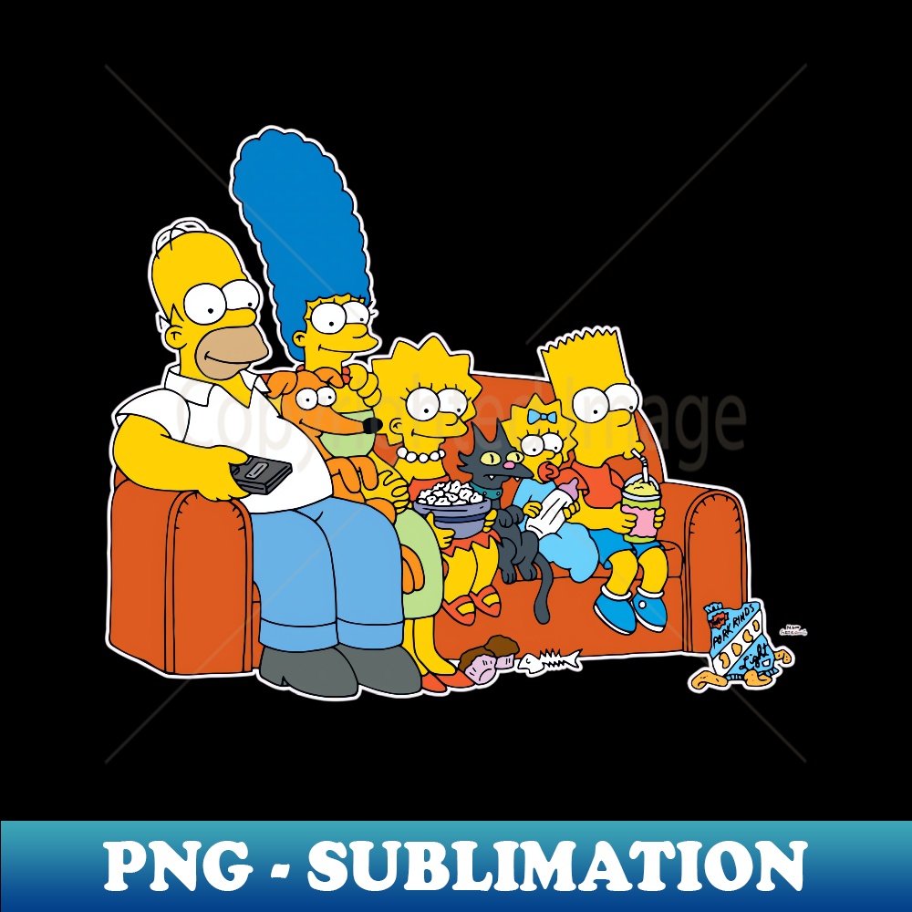 The Simpsons Homer Marge Maggie Bart Lisa Simpson Couch - PN | Inspire ...