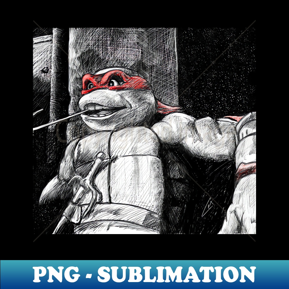 Teenage Mutant Ninja Turtles - Raphael BW - PNG Transparent | Inspire ...