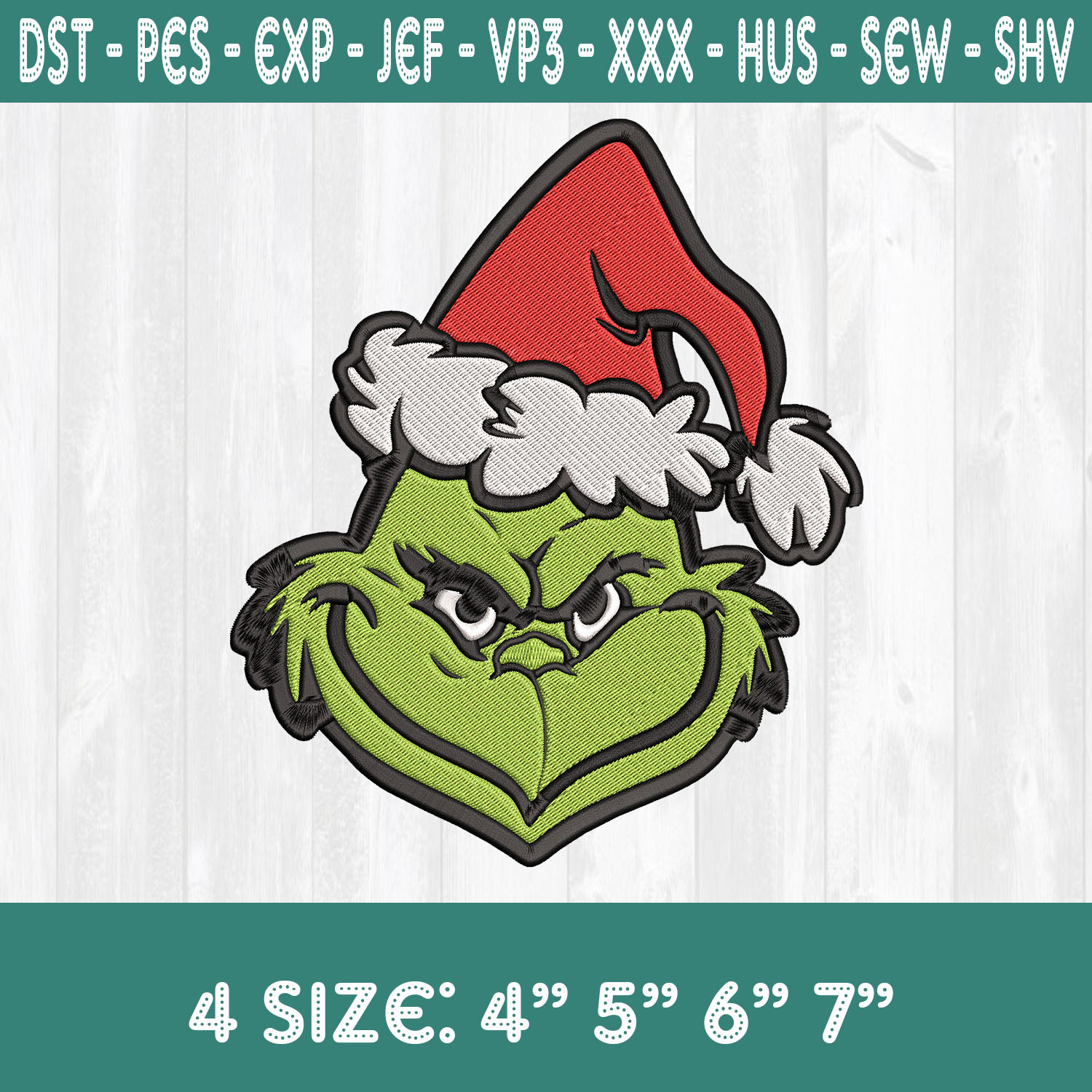 Grinch Face Embroidery Designs , Christmas Embroidery Design - Inspire ...