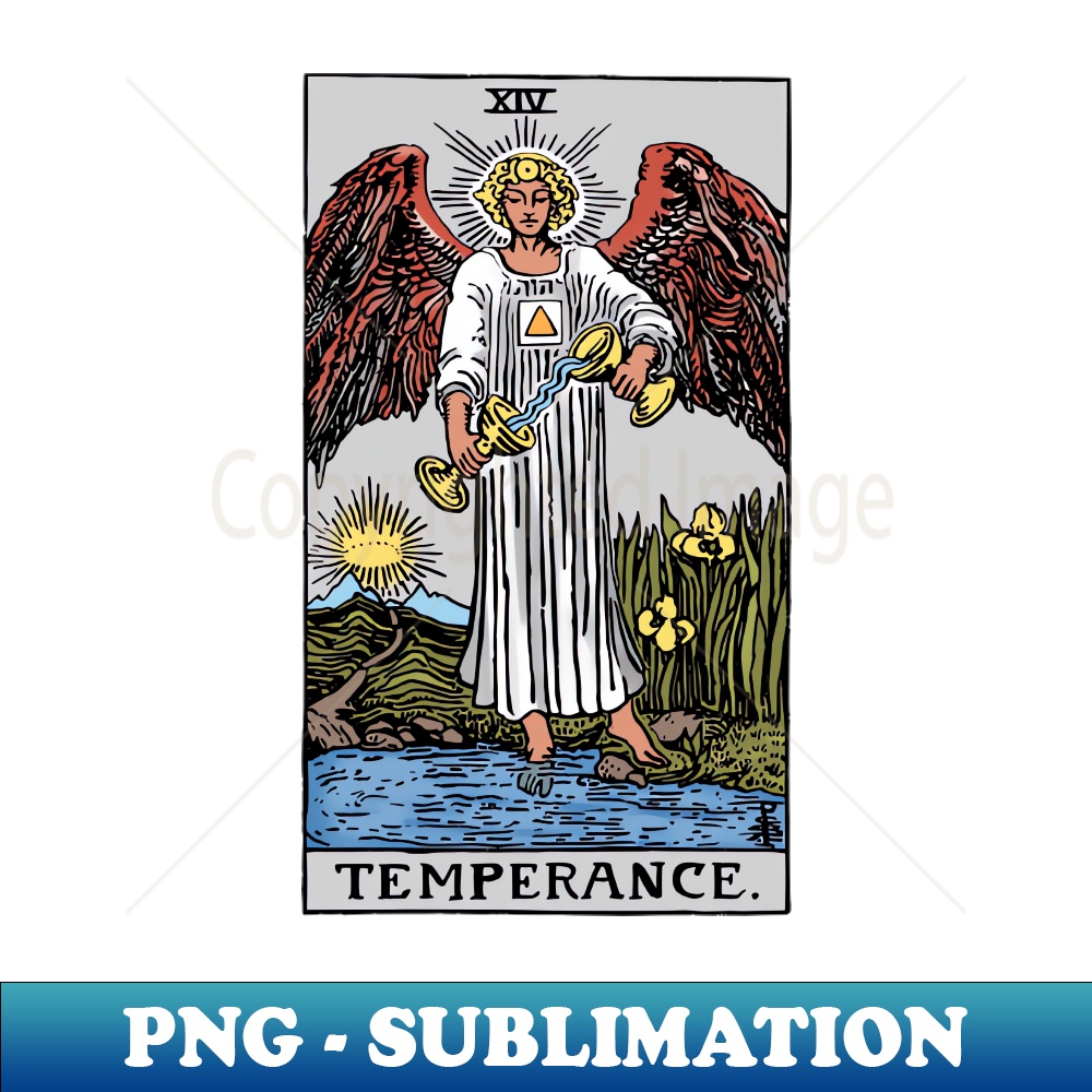 Temperance Tarot Card Rider Waite - Digital Sublimation Down | Inspire ...