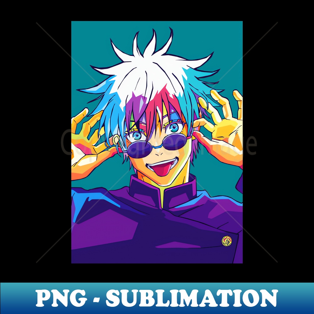 Satoru Gojo - Retro PNG Sublimation Digital Download - Unloc | Inspire ...