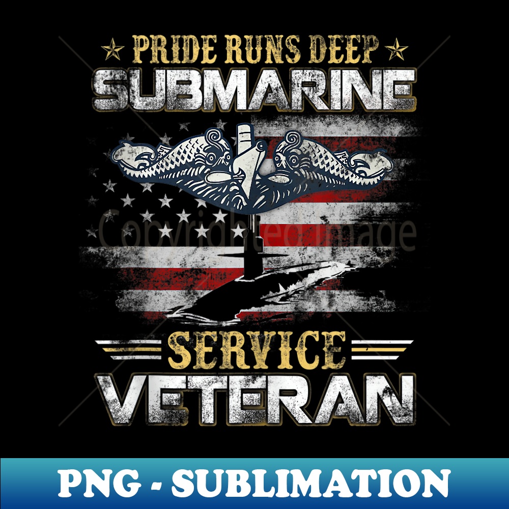 Pride Runs Deep Submarine Service Veteran Flag Patriotic Men | Inspire ...