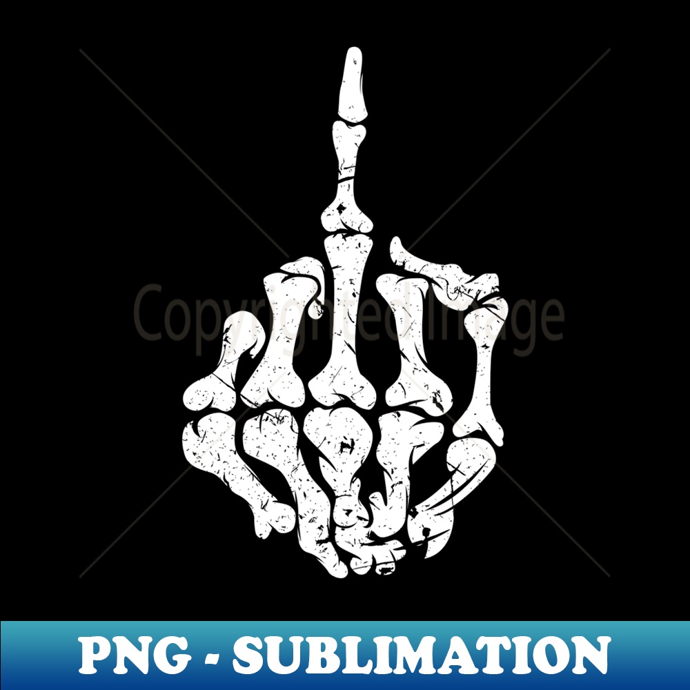 Offensive Biker Middle Finger Skull - Elegant Sublimation PN | Inspire ...