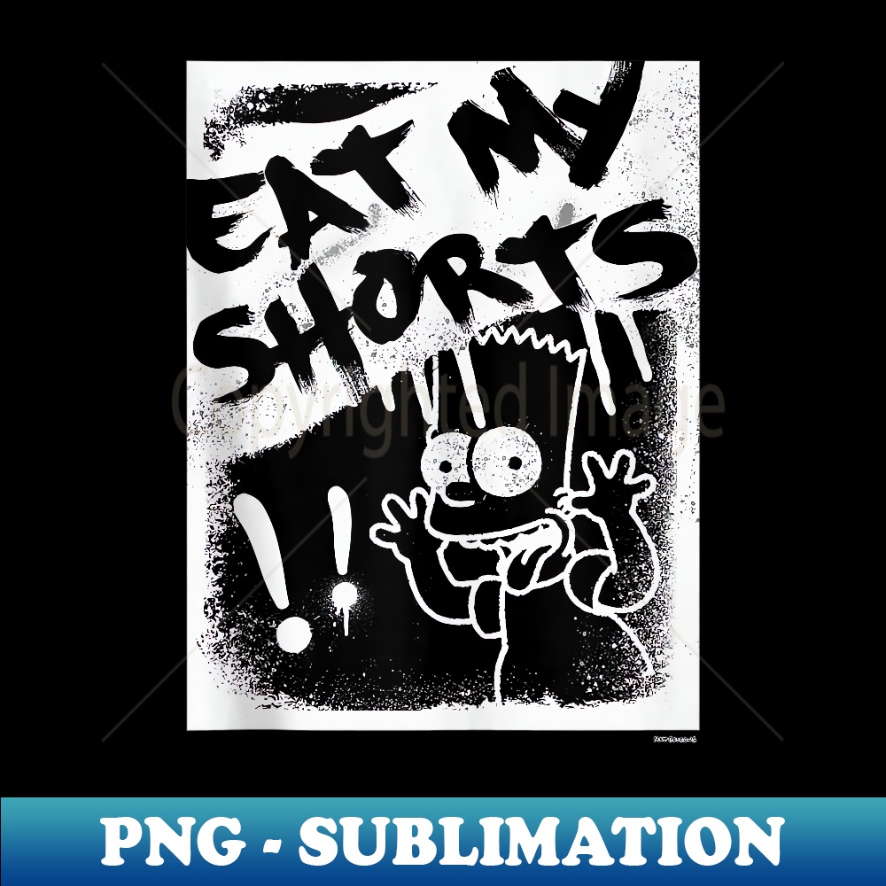 The Simpsons Bart Simpson Eat My Shorts Spray-Paint Graffiti | Inspire ...