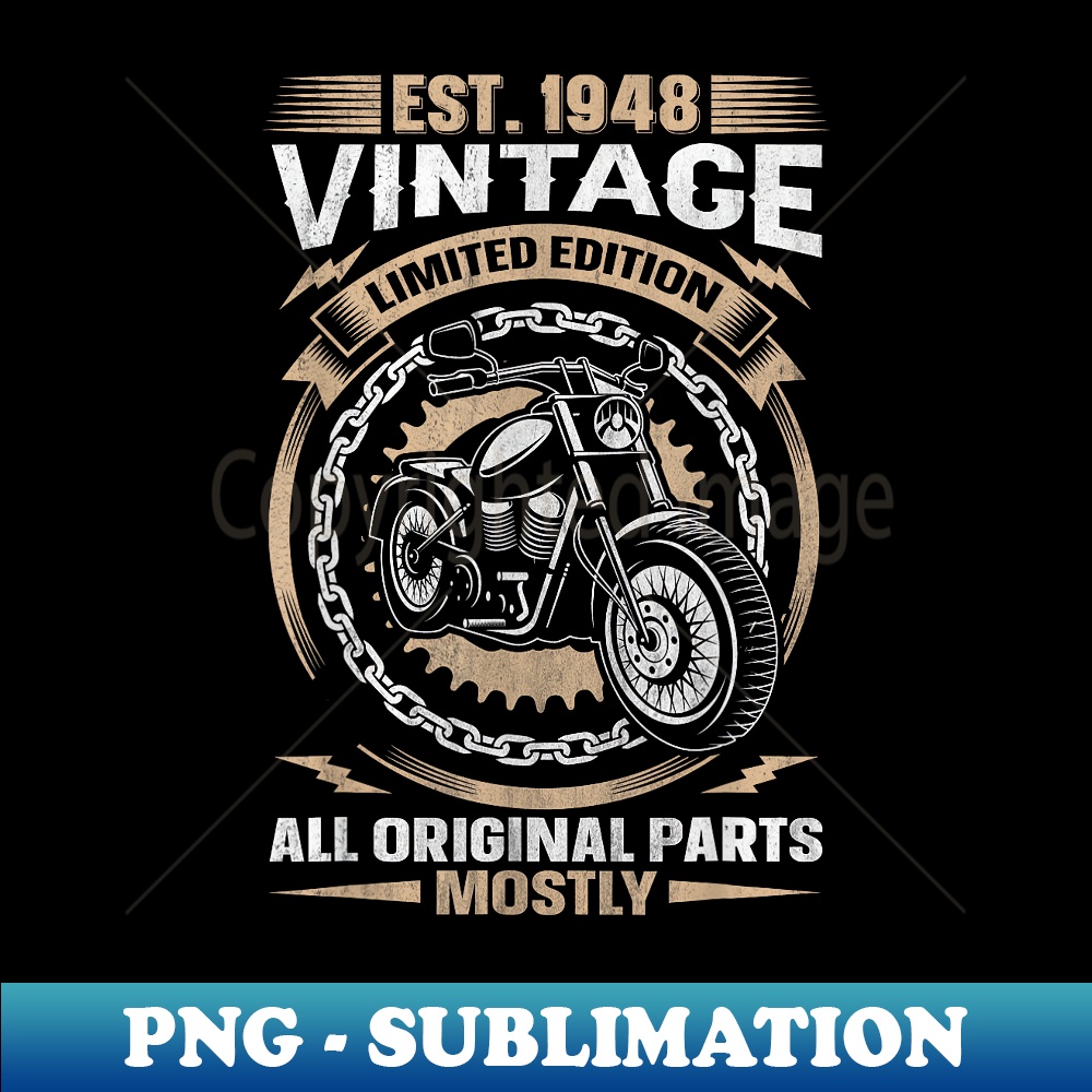 Est 1948 Vintage All Original Parts Motorcycle 75th Birthday | Inspire ...