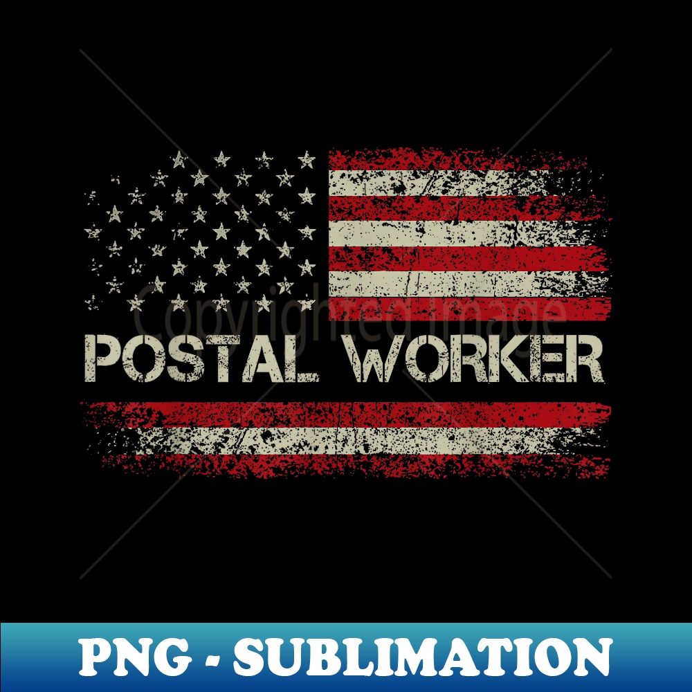 Vintage Postal Worker American Flag US Postal Service - Eleg | Inspire ...
