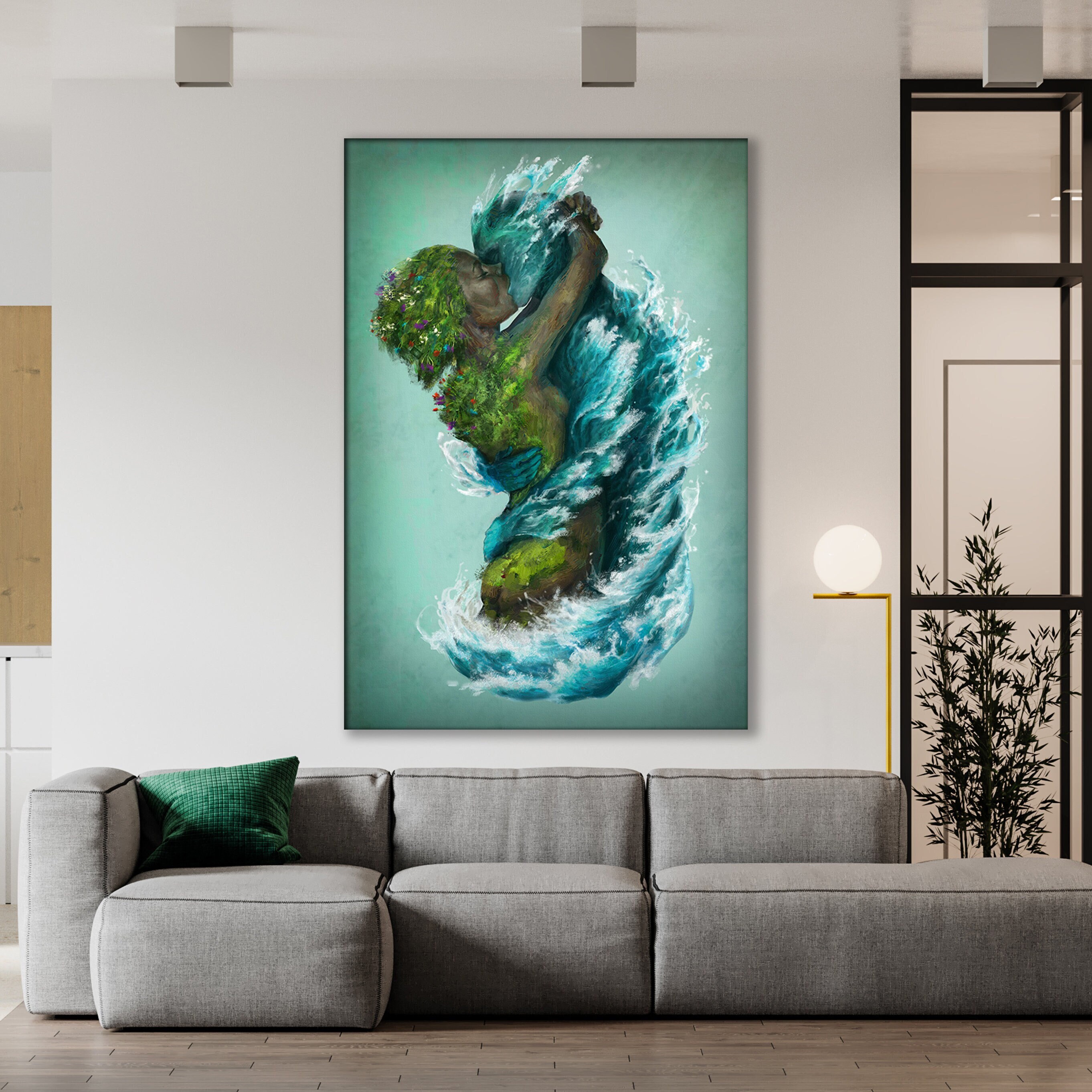 Earth and Water Poster, Nature Lovers Canvas Print, Water an | Inspire ...