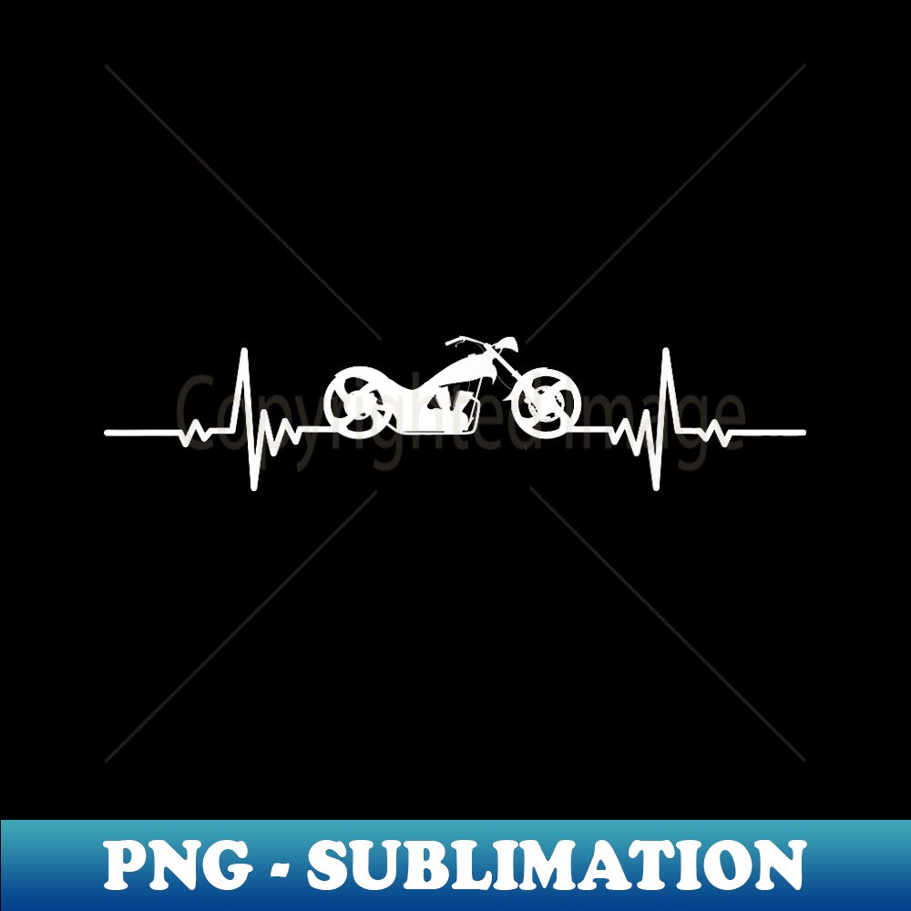 Motorcycle Heartbeat Cardiogram Biker - PNG Transparent Subl - Inspire ...