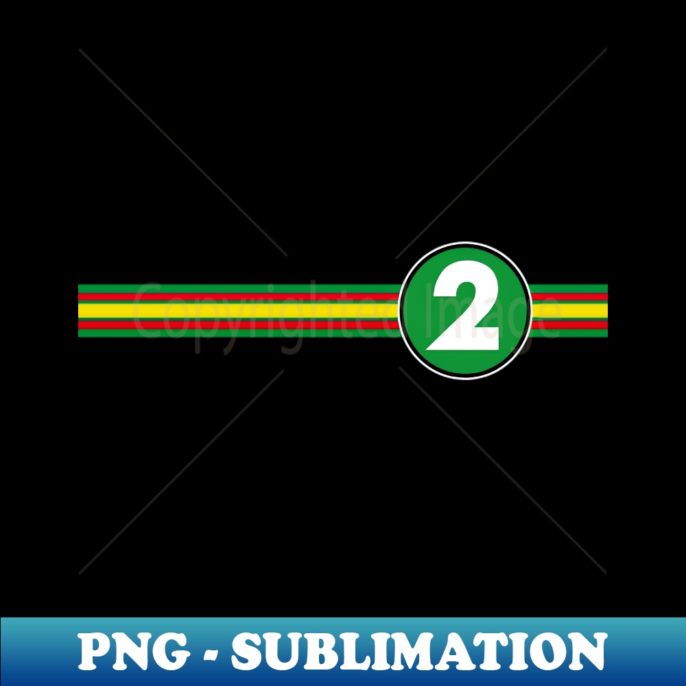 Green Red Yellow Racing Car Stripes Number 2 - High-Resolut | Inspire ...