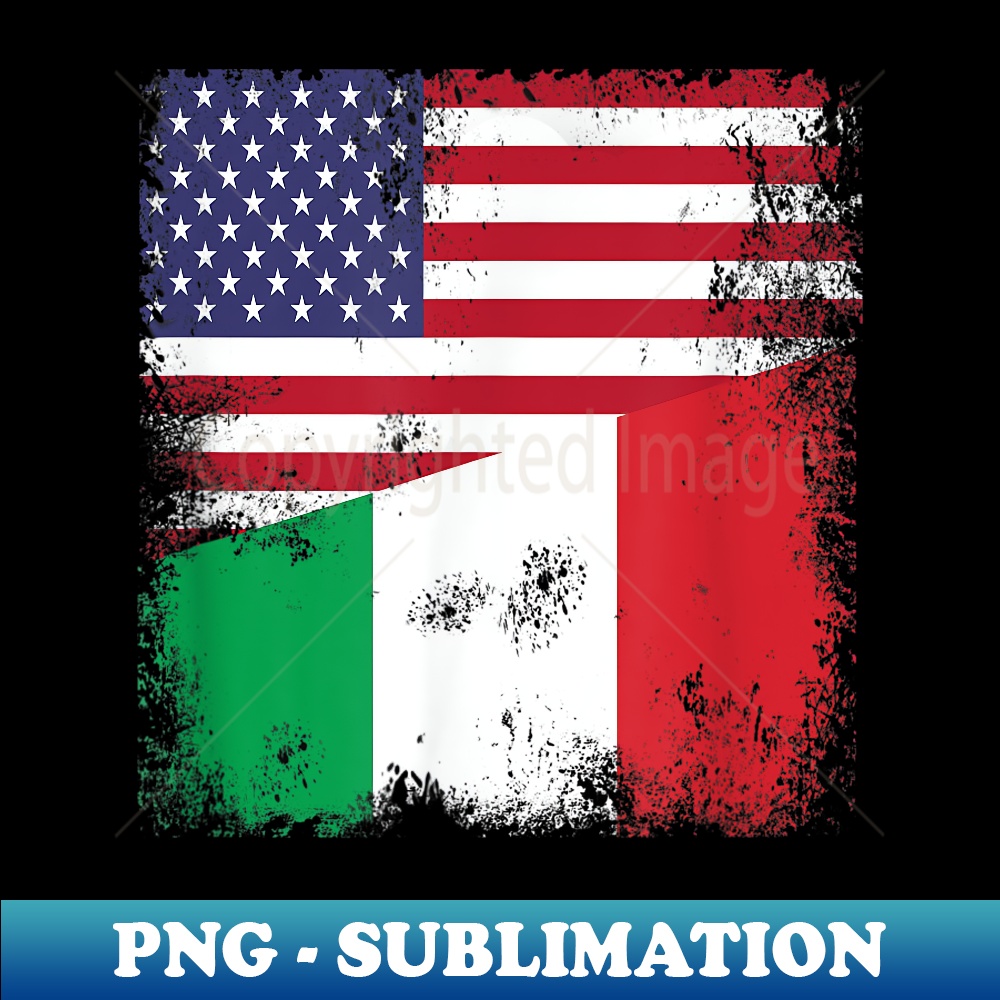Half Italian Flag Vintage Italy USA - Premium PNG Sublimati | Inspire ...