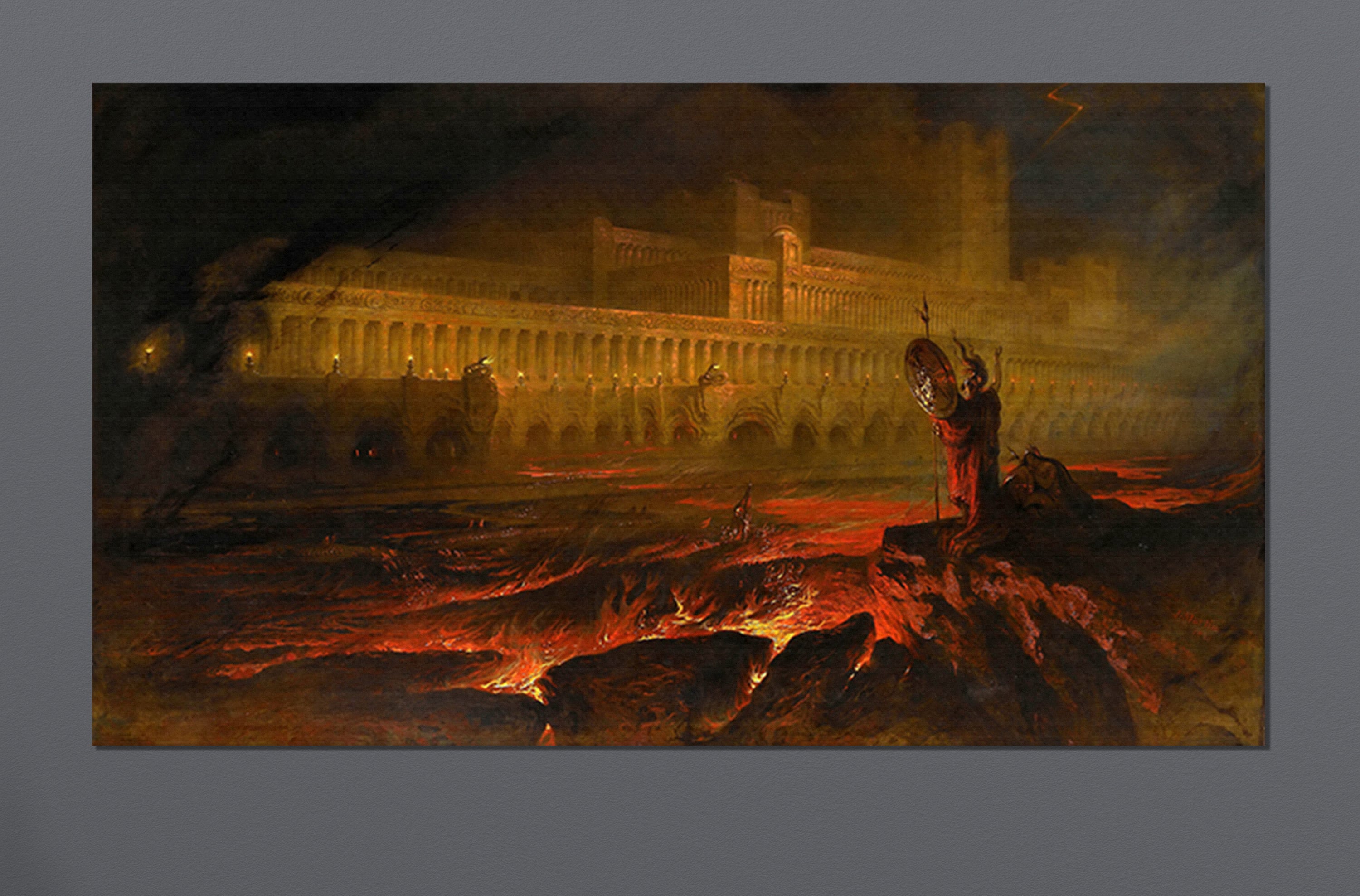Pandemonium by John Martin Canvas Or Poster, Pandemonium Wal | Inspire ...
