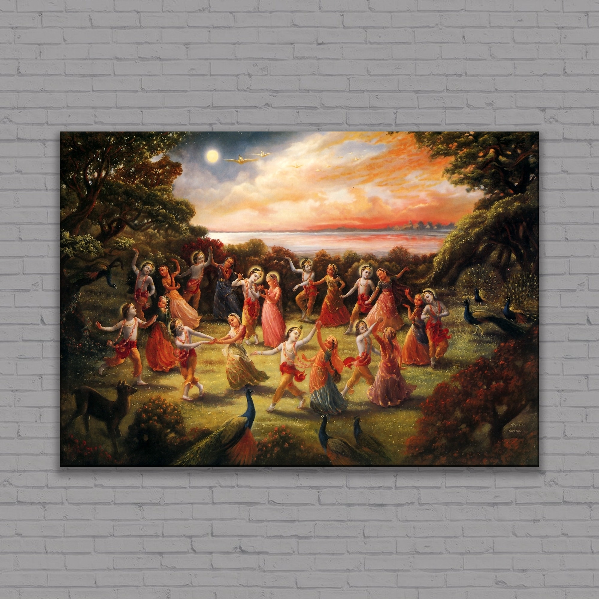 Radha Krishna's Rasa Lilac Dance Canvas, Radha Krishna Wall | Inspire ...