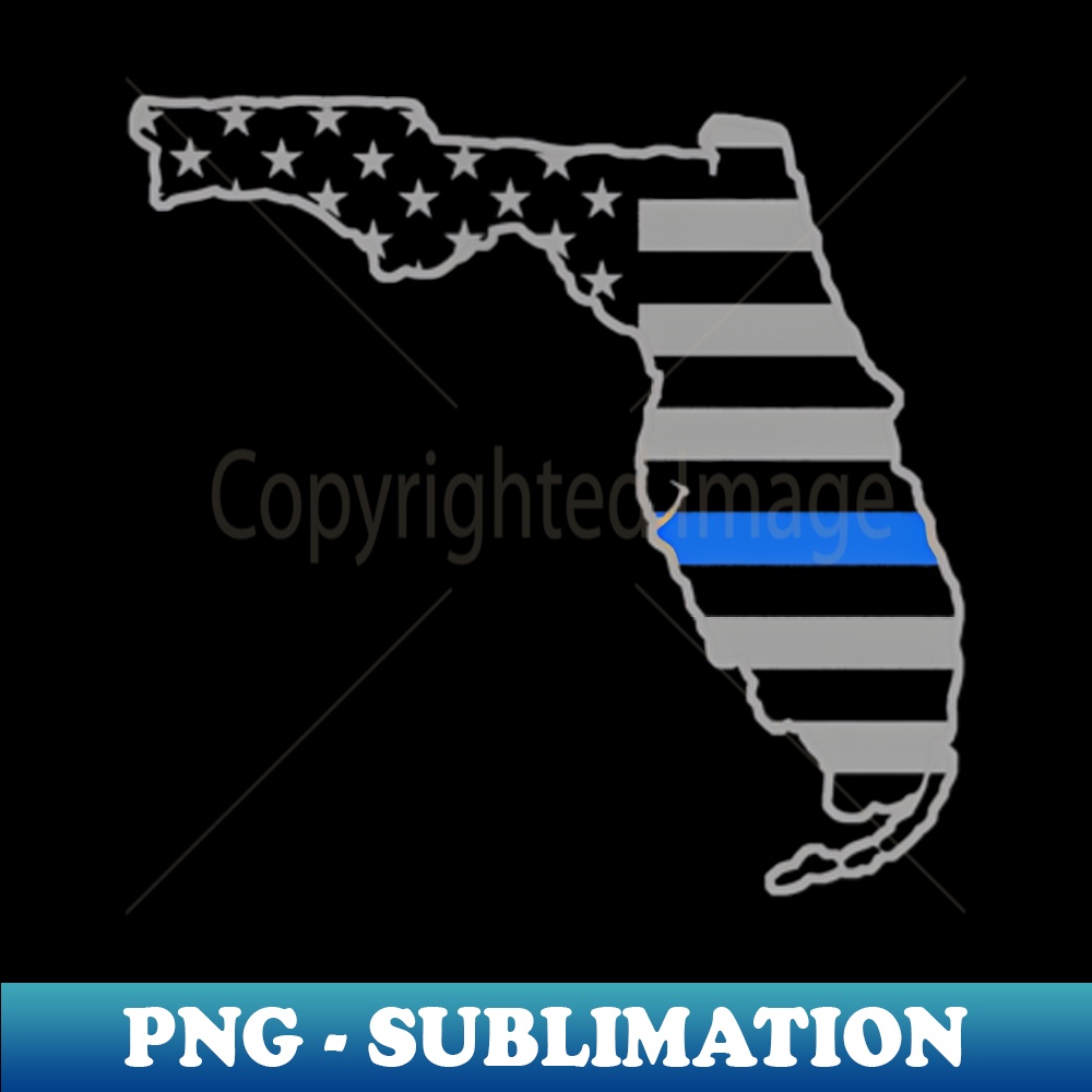 Florida US Thin Blue Line Flag Police Officer - Trendy Subli | Inspire ...