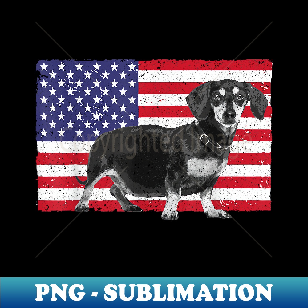 Cool Dachshund Doxie Dog Lovers American Flag - Artistic Sub | Inspire ...