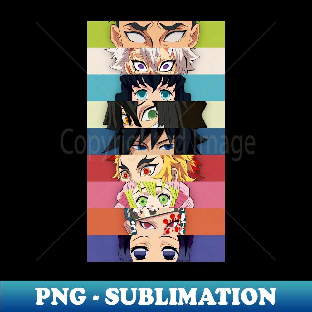 The 9 Hashira Demon Slayer - PNG Transparent Sublimation Fil | Inspire ...