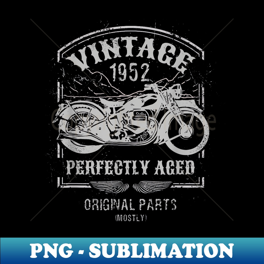 Vintage born in 1952 Motorcycle, bikers riders Classic - PNG | Inspire ...