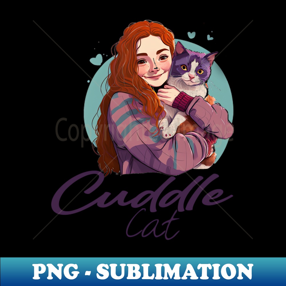 Cuddle Cat - PNG Transparent Sublimation Design - Perfect fo - Inspire ...