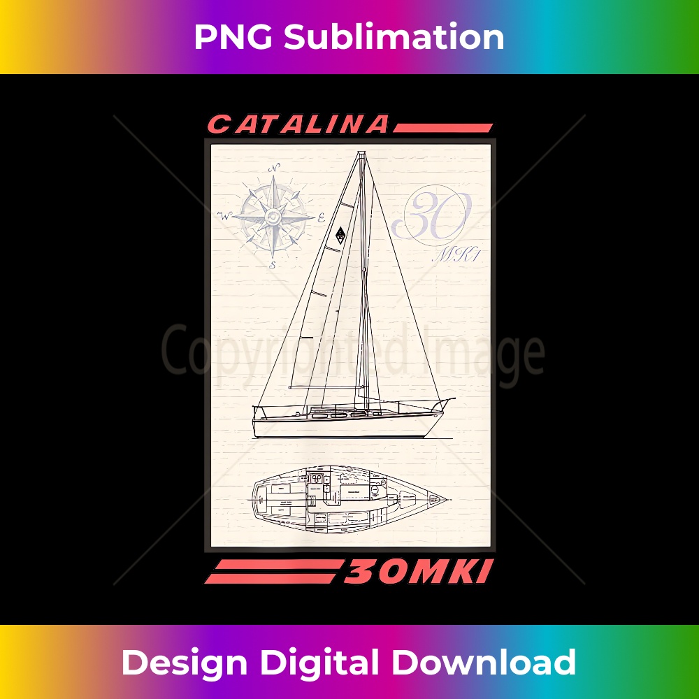 Catalina 30 MKI Sailboat Line Drawing - Futuristic PNG Subli | Inspire ...