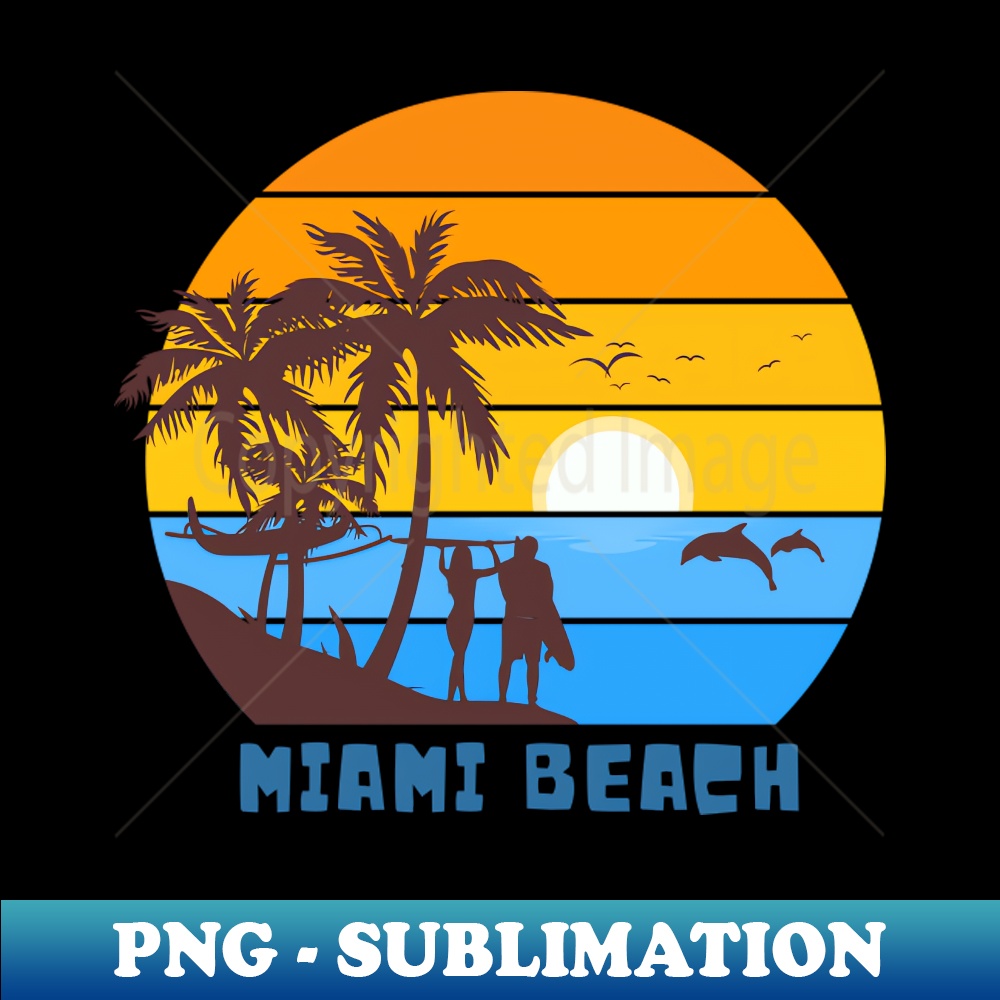 Miami Beach - PNG Transparent Digital Download File for Subl | Inspire ...