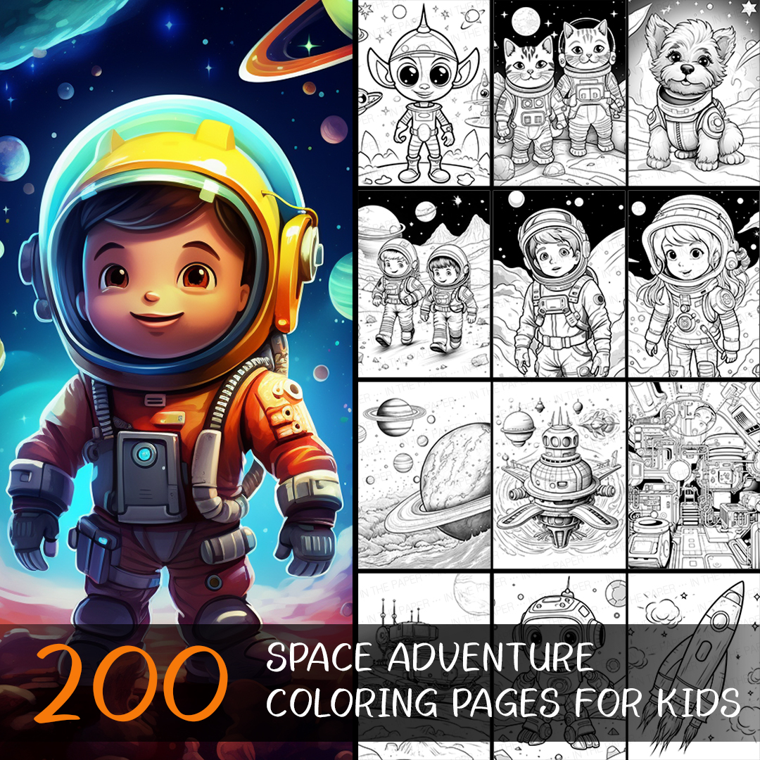 200 Space Coloring Pages for Kids | Adventures Children's An | Inspire ...
