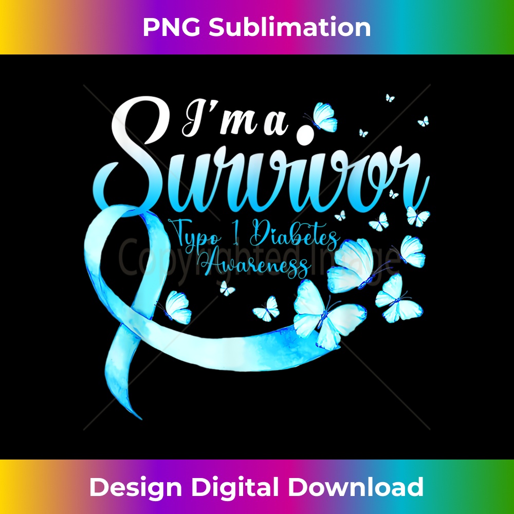 I'm a Survivor Type 1 Diabetes Awareness Butterfly - Sublima - Inspire ...