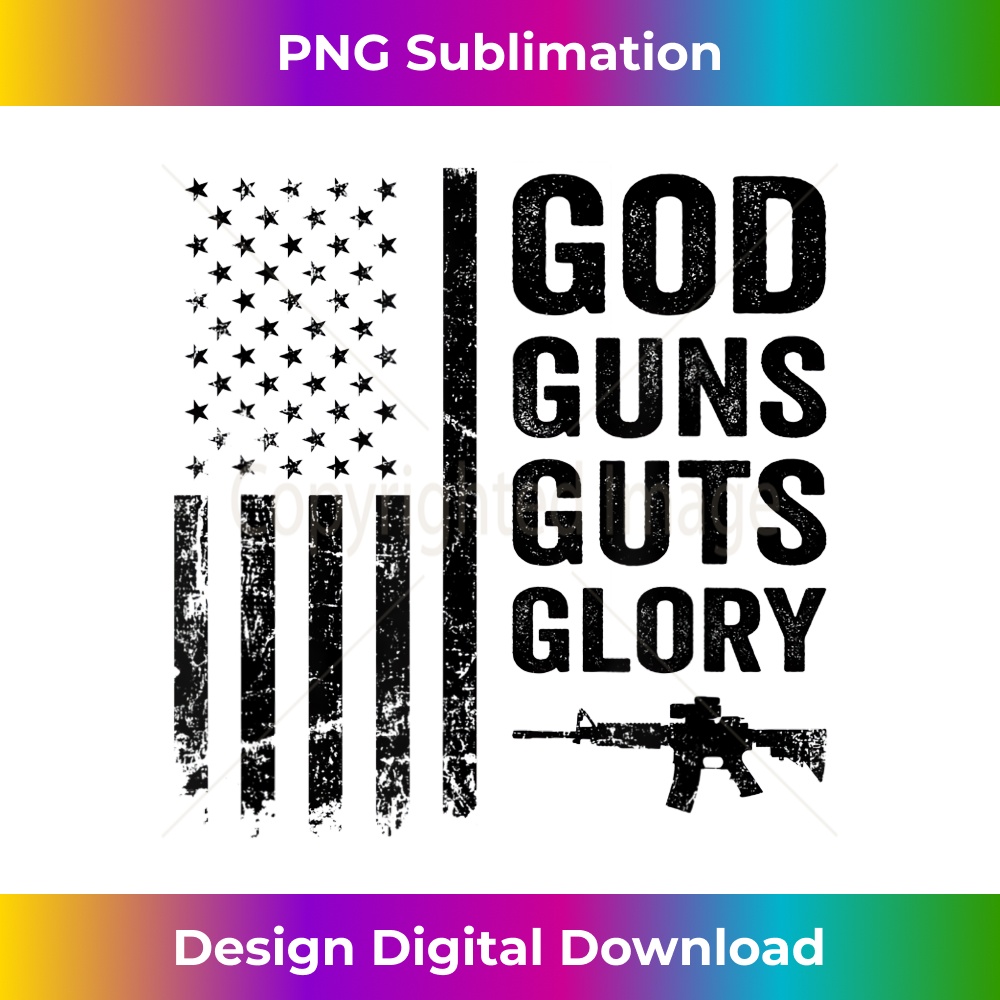 GOD GUNS GUTS & GLORY - Pro Gun Patriotic Camo USA Flag - Lu | Inspire Uplift