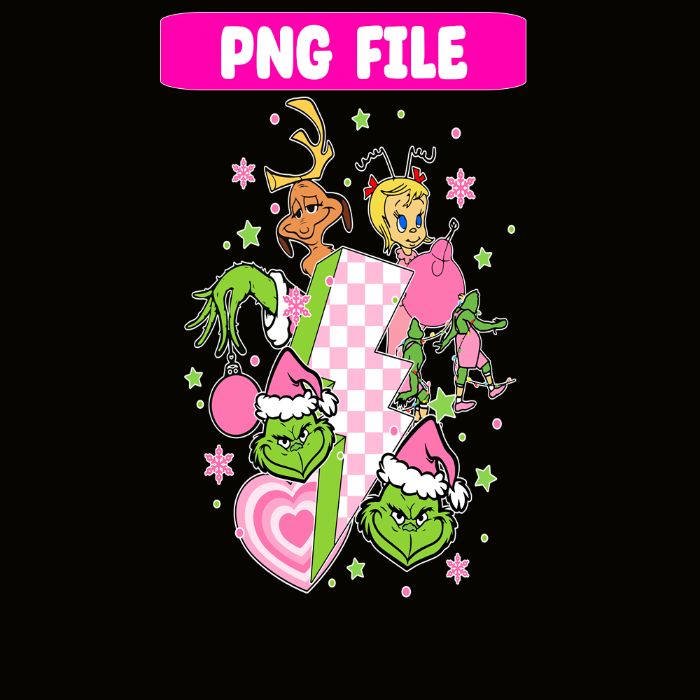 Grinchmas pink png - Inspire Uplift
