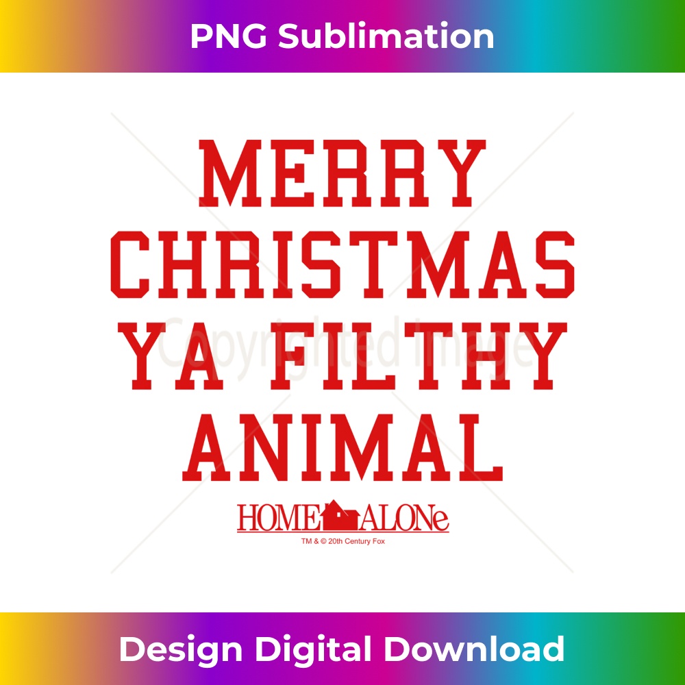 Home Alone Merry Christmas Ya Filthy Animal Text Stack Long | Inspire ...