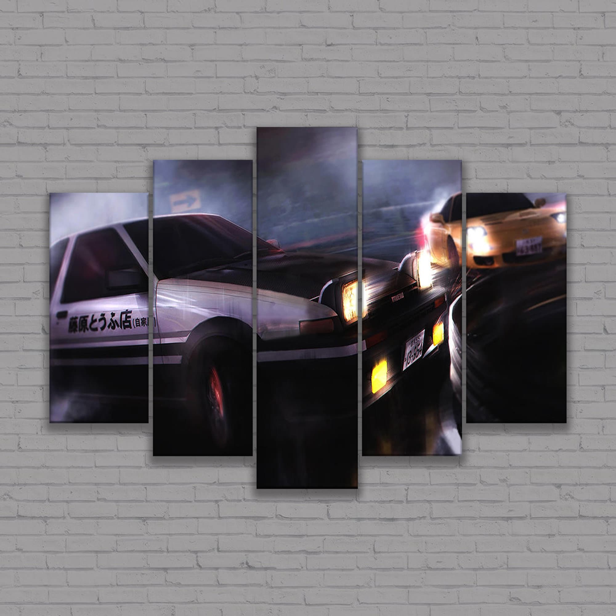 Initial D AE86 Touge Drift Canvas or Poster, Takumi vs Keisu | Inspire ...