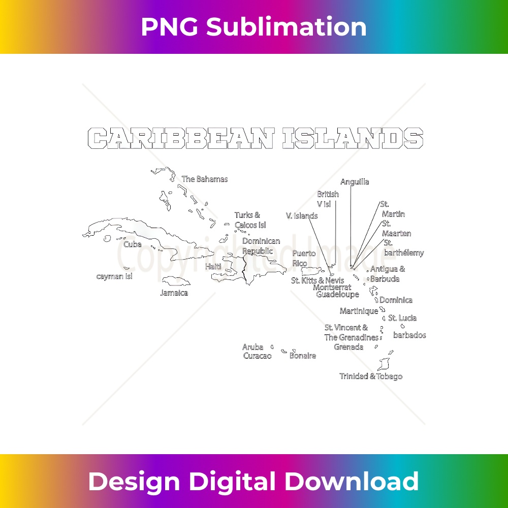 Caribbean Islands Map, West Indies Maps, caribbean Maps Tee | Inspire ...
