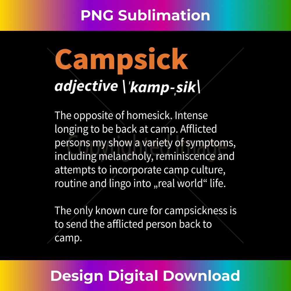 Campsick Definition Summer Camp Camping Campsick - Bespoke S | Inspire ...