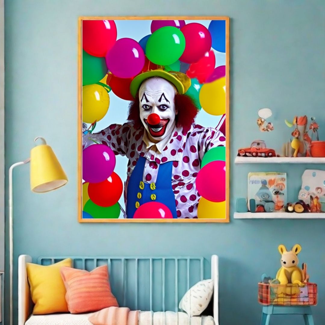 Printable Clown / Baby Room / Wall Art / Fun Clown Picture / | Inspire ...