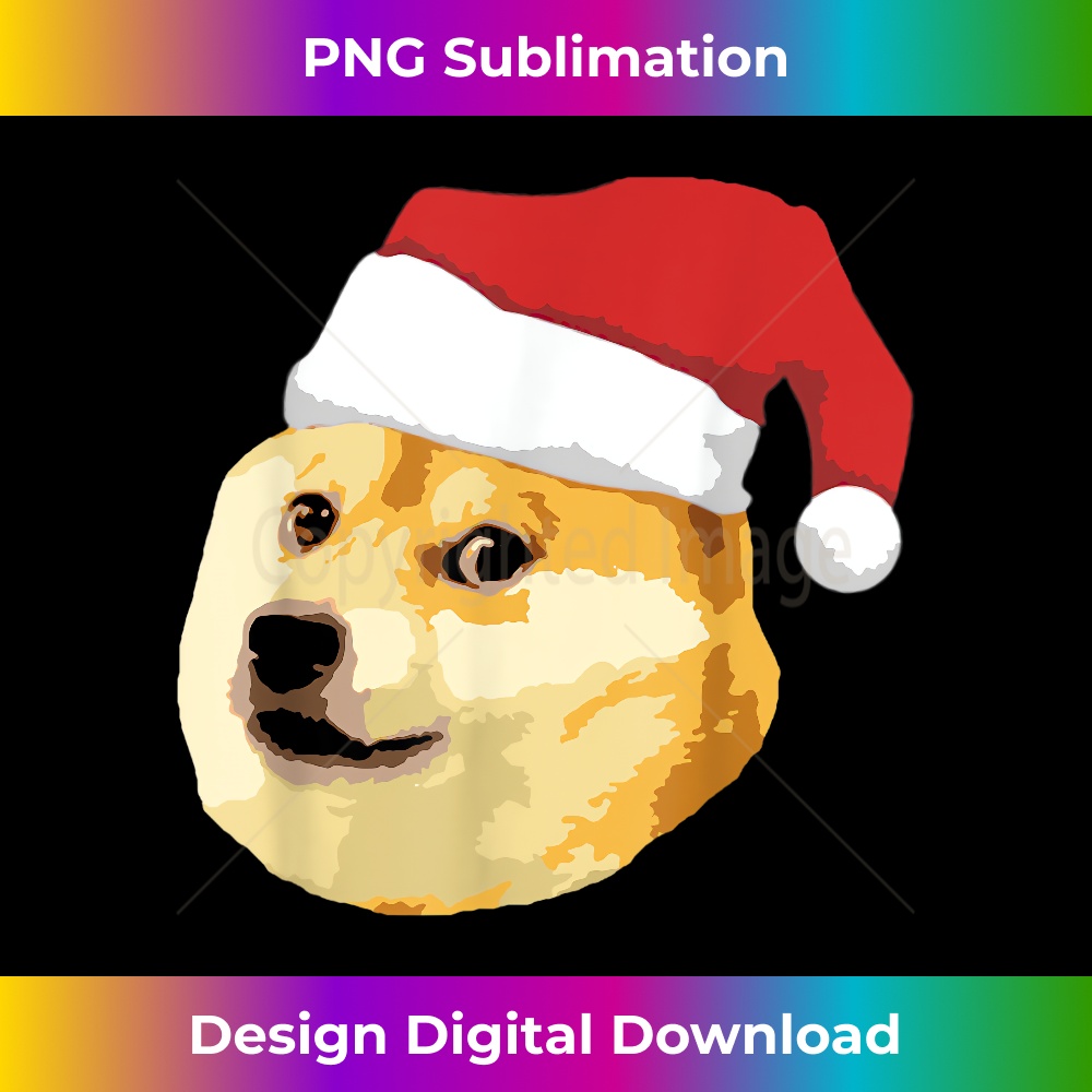 Christmas Doge Meme Shiba Inu Funny Japanese Dog Santa Hat - | Inspire ...