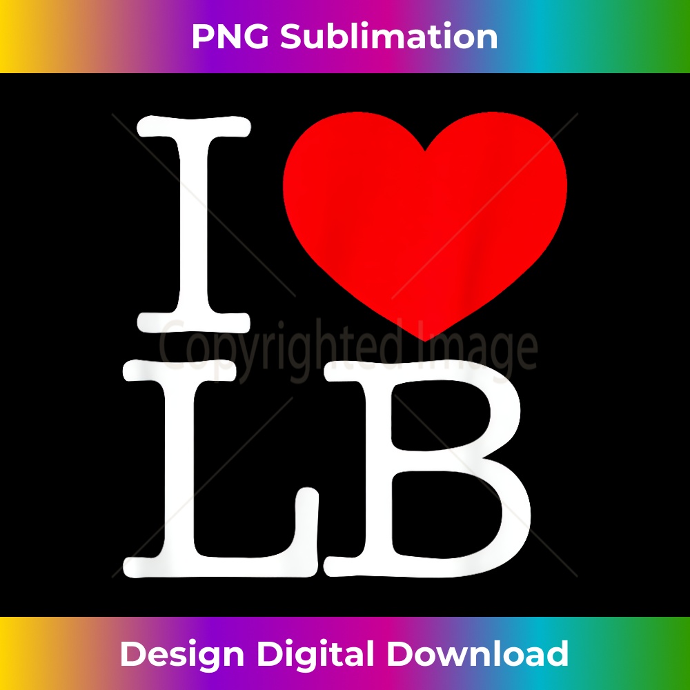 I Love (Heart) LB - Futuristic PNG Sublimation File - Immers - Inspire Uplift