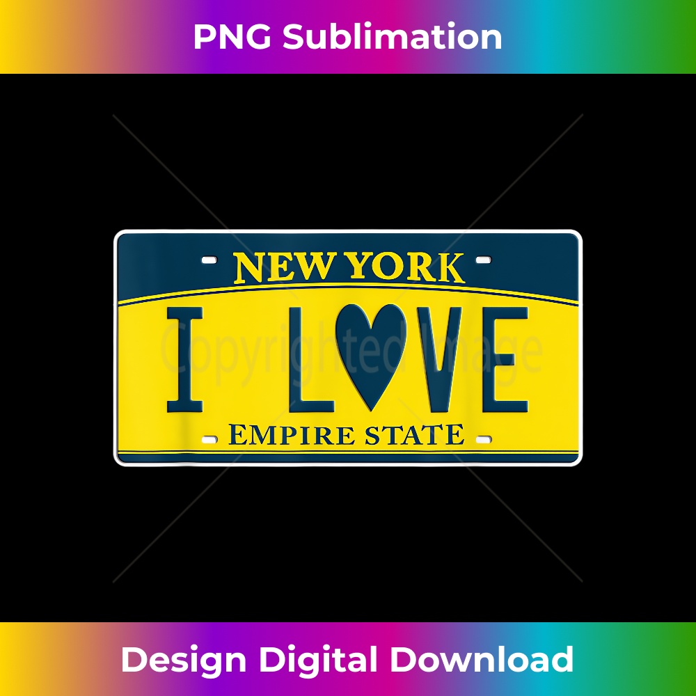 I Love Heart NY NYC Manhattan New York License Plate Graphic | Inspire ...