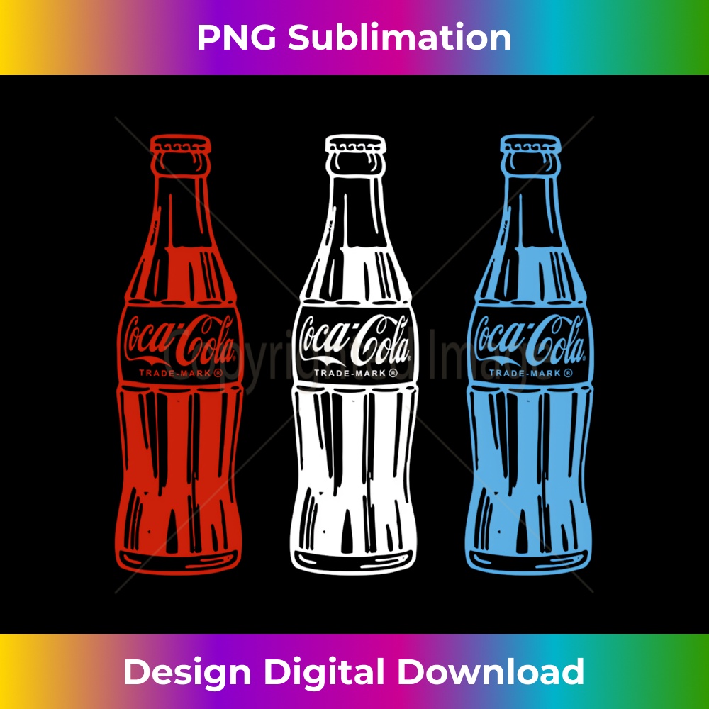 Coca-Cola Americana Red White And Blue Bottles Long Sleeve - | Inspire ...