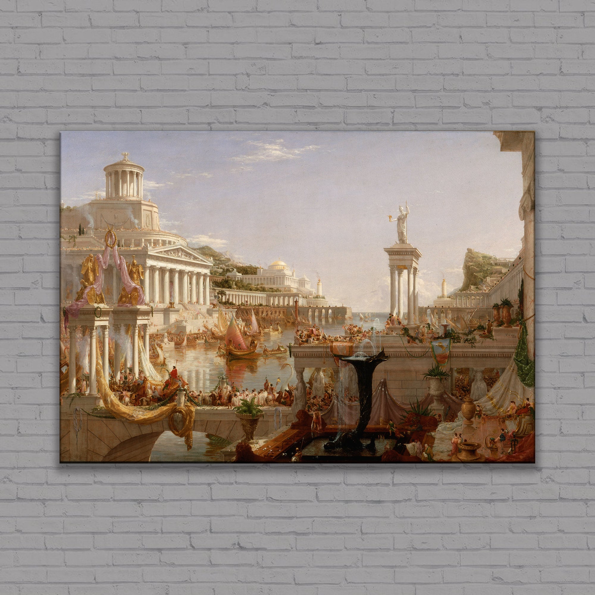 Thomas Cole, The Course of Empire Canvas Or Poster, The Cons | Inspire ...