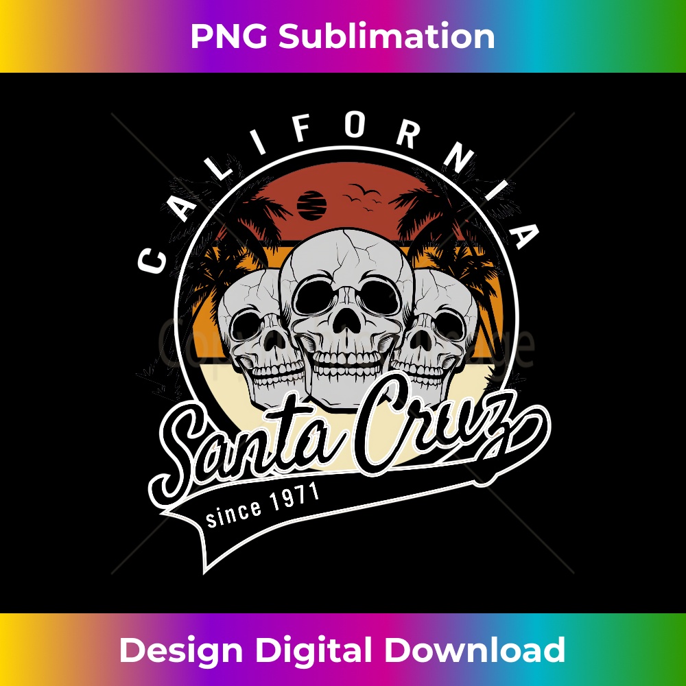 Retro Vintage Santa Cruz California Skull Street Wear Long S | Inspire ...
