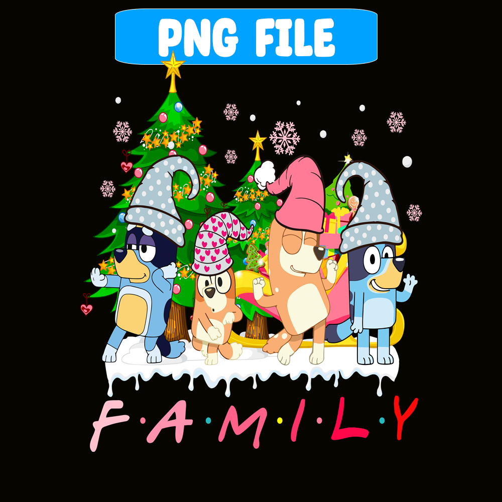 Bluey Character PNG, Santa Claus Bluey PNG, Christmas Night | Inspire ...