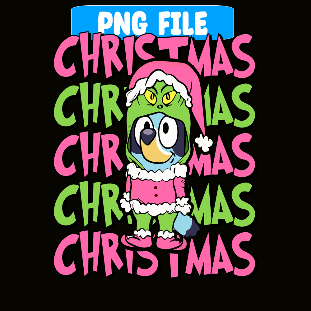 Christmas Bluey And Grinch PNG, Grinch Character PNG, Bluey | Inspire ...