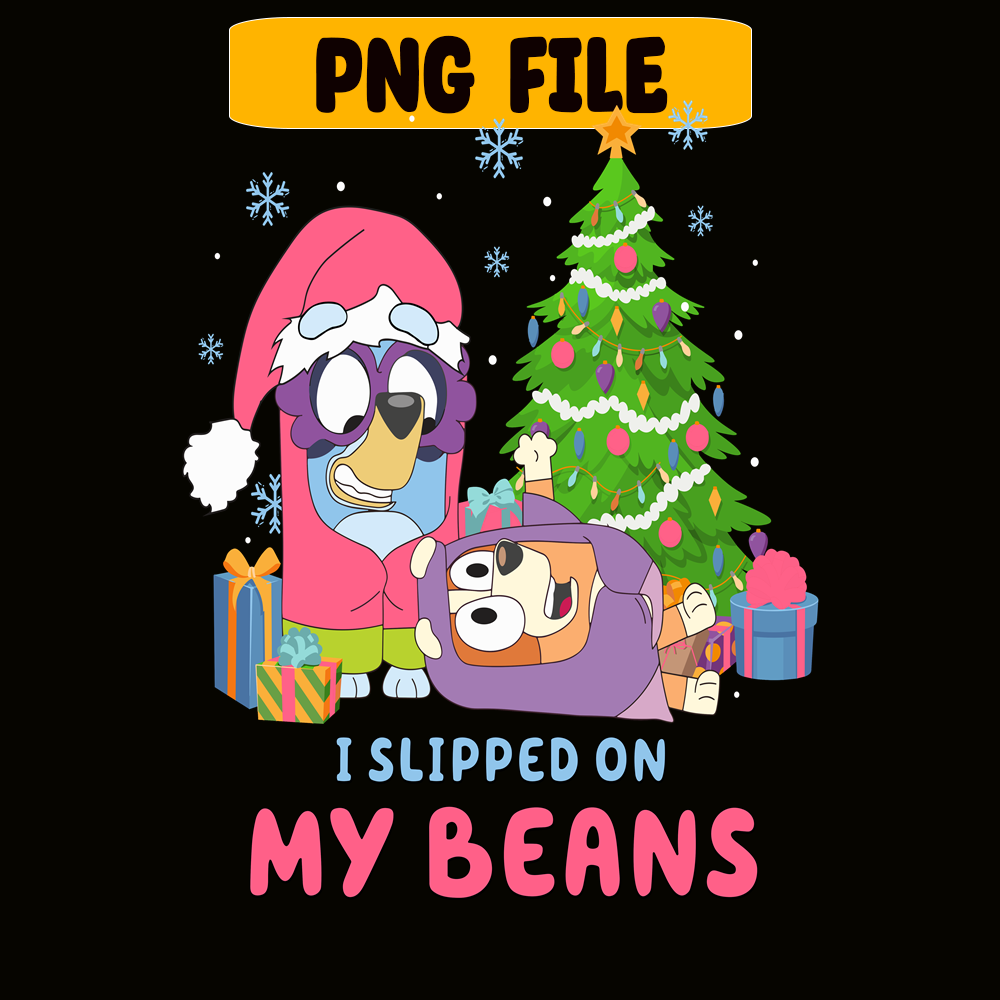 Bluey Slipped On My Beans PNG, Christmas Tree PNG, Bluey And | Inspire ...